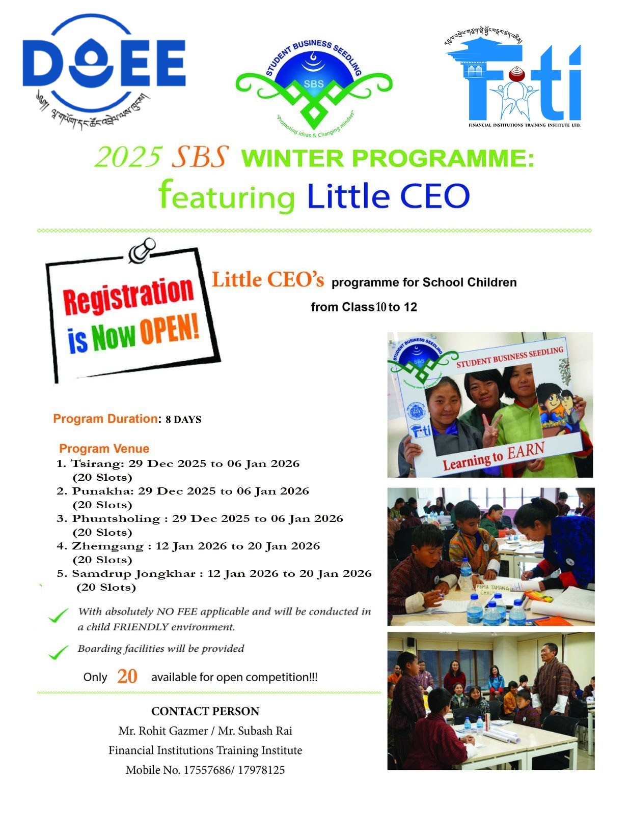 “STUDENT BUSINESS SEEDLING” – featuring special Little CEO’s business ...